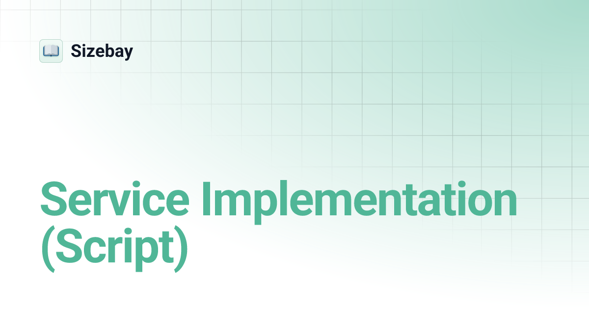 Service Implementation (Script) | Sizebay